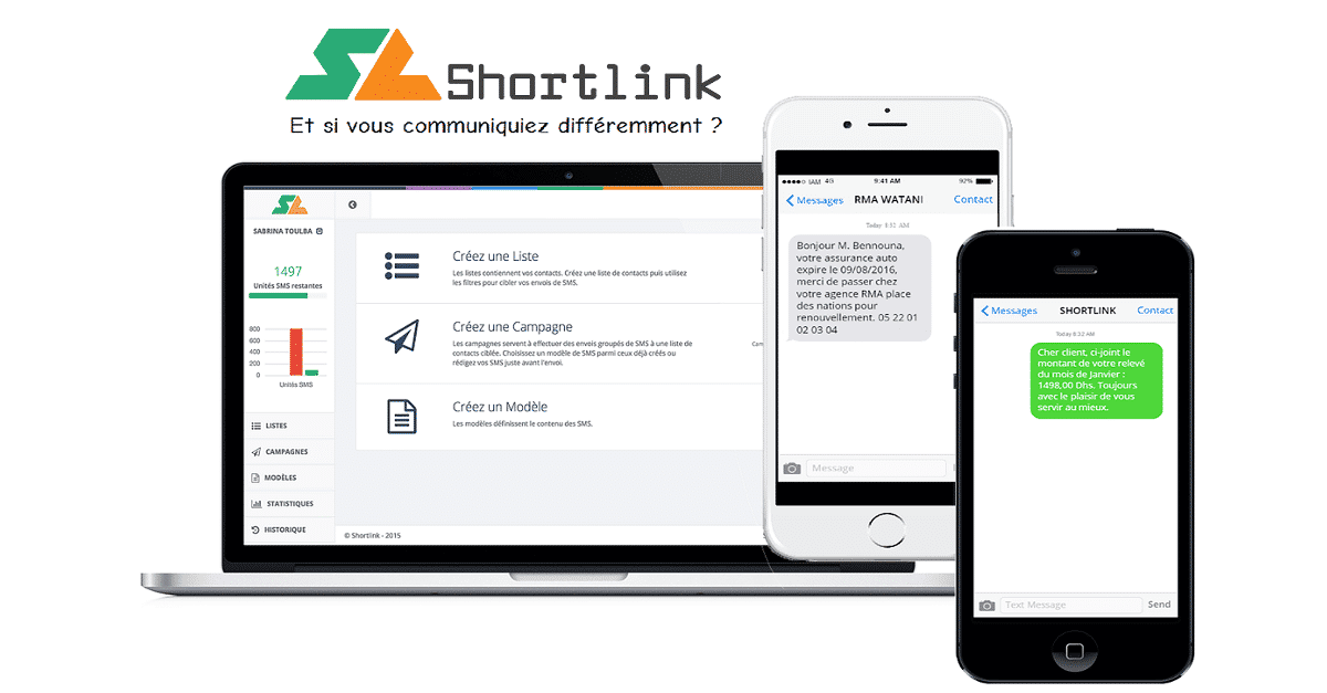 SHORTLINK Plateforme d'envois de SMS Transactionnels et Marketing